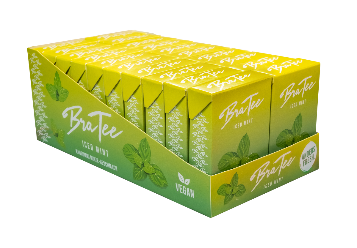 BraTee Kaugummi Iced Mint 20er-Pack – BraTee-Shop