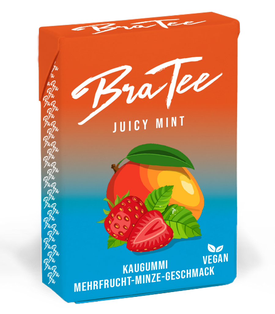 BraTee Kaugummi Juicy Mint 20er-Pack – BraTee-Shop